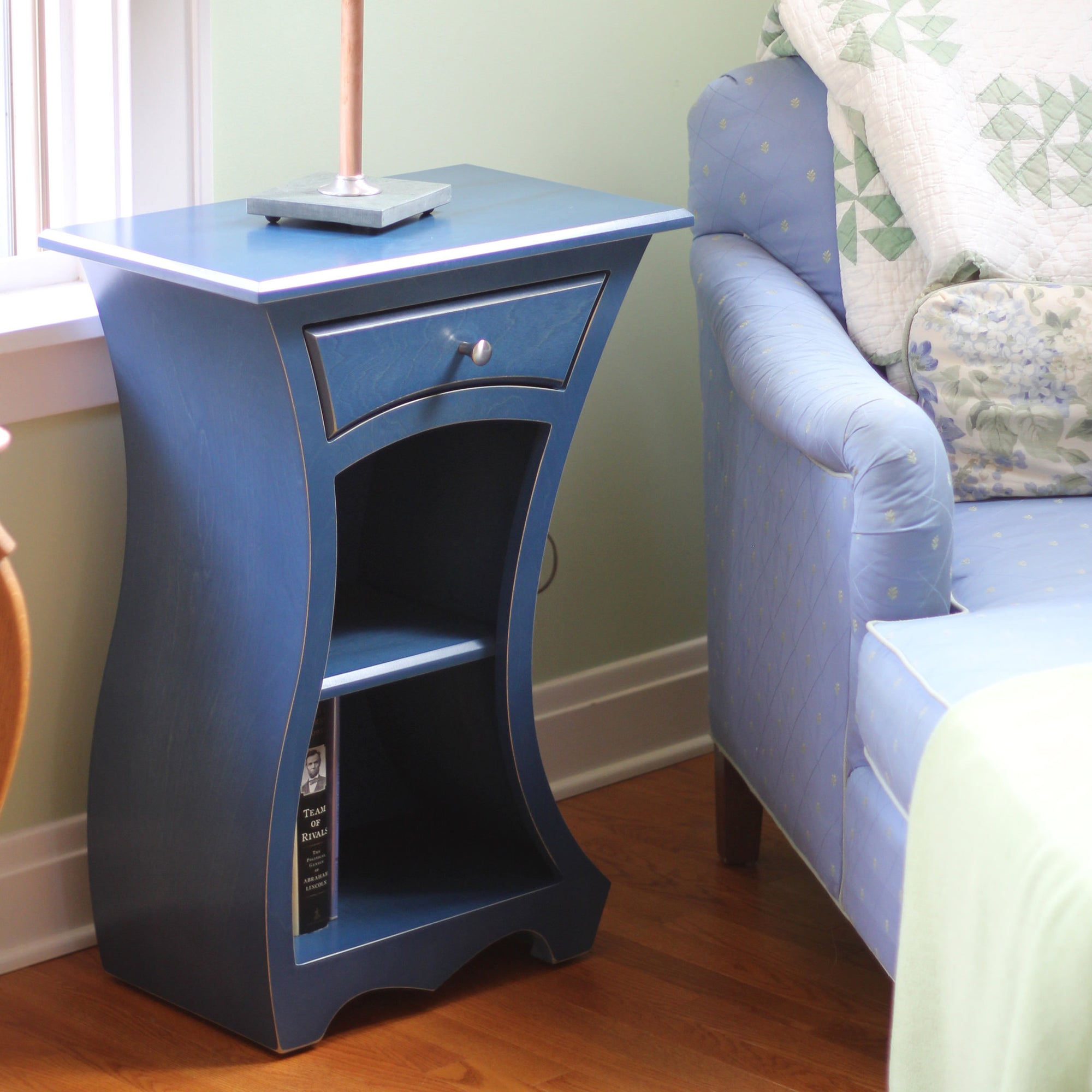 The Spark Table - Curved End Table or Night Stand - dust furniture*